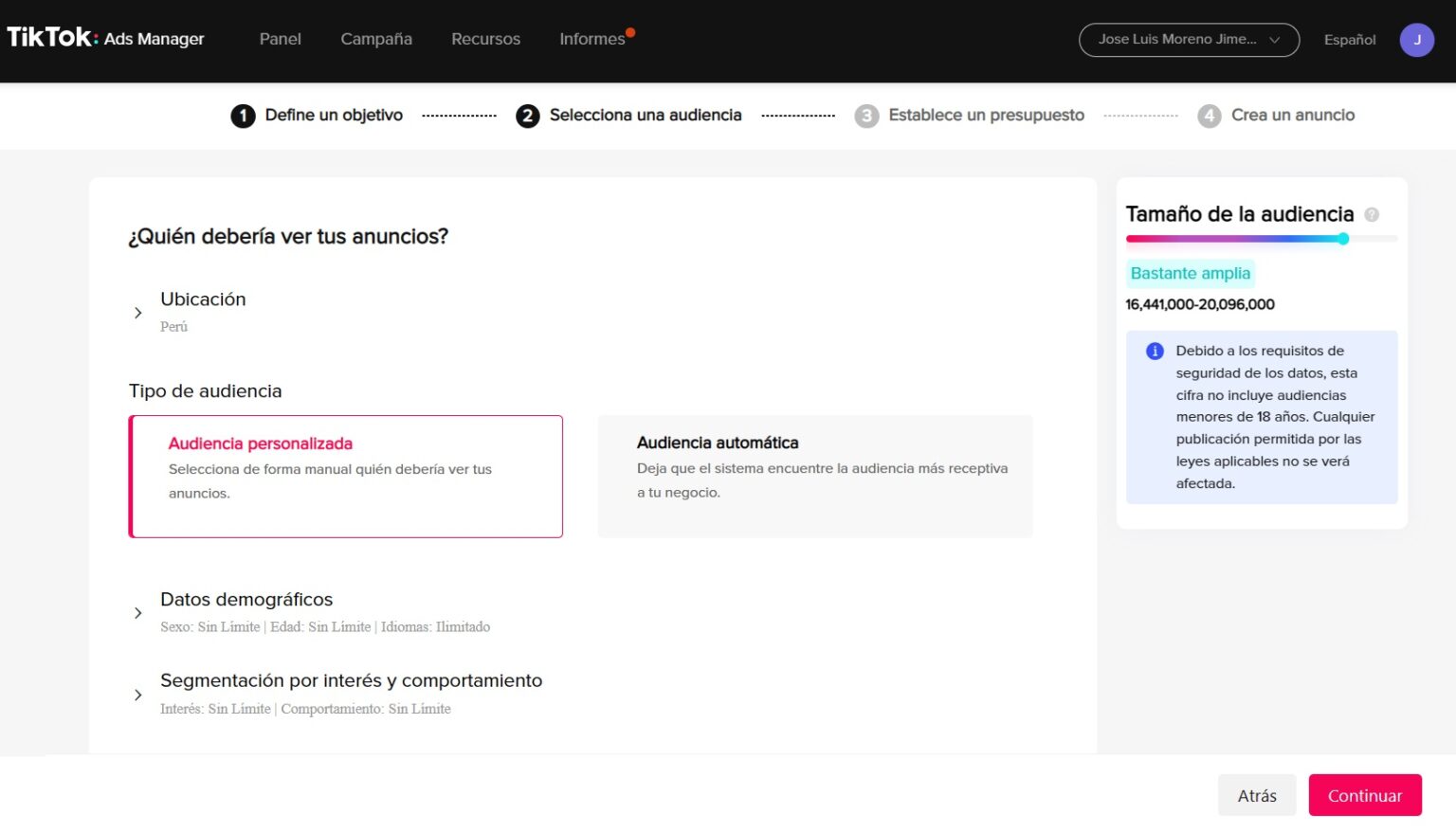 Cómo crear un anuncio en TikTok Ads: Objetivo tráfico o interacción